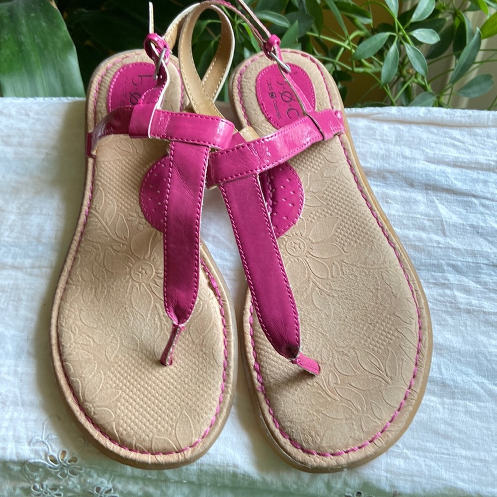 Born Concepts Pink Patent Leather Flip Flops With Ank… - Gem